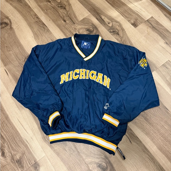 STARTER | Jackets & Coats | Vintage Starter Michigan Blue And Yellow ...
